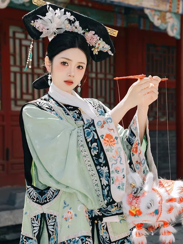 hanfuverdant-blossom-elegance-qing-style-hanfuhanfuverdant-blossom ...